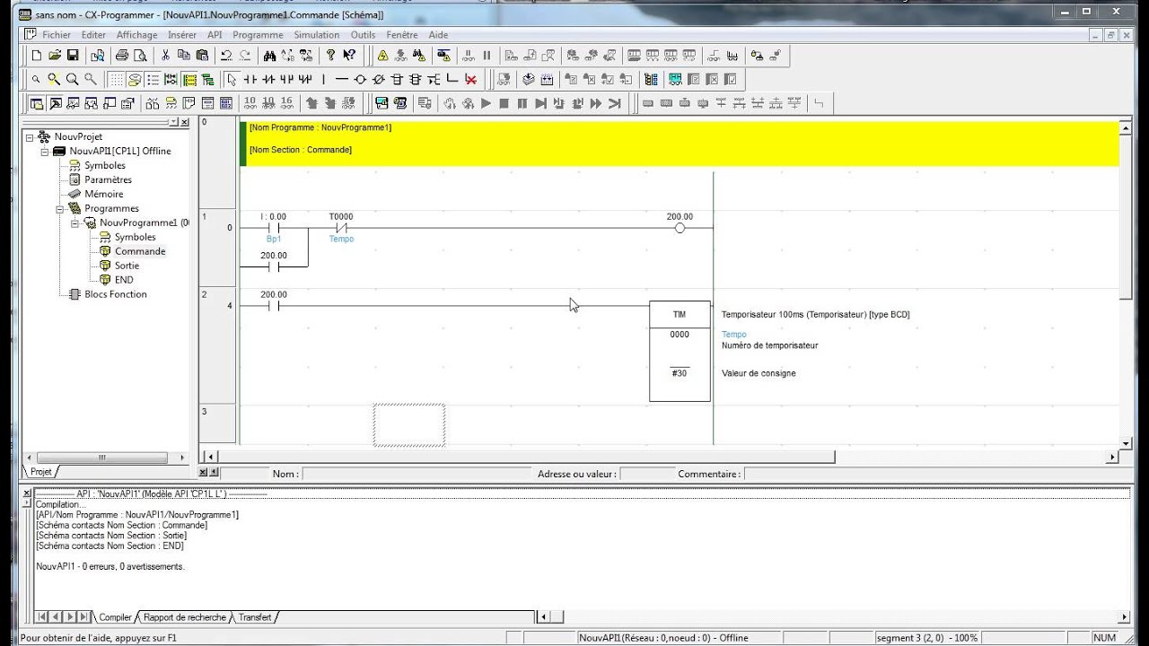 Formation automatisme OMRON sur CX PROGRAMMER sur automates CJ1 et CJ2 ...